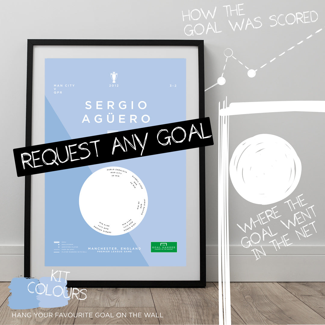 Football Art Print Favourite Goal | Man City Gift Idea — The Goal Hanger
