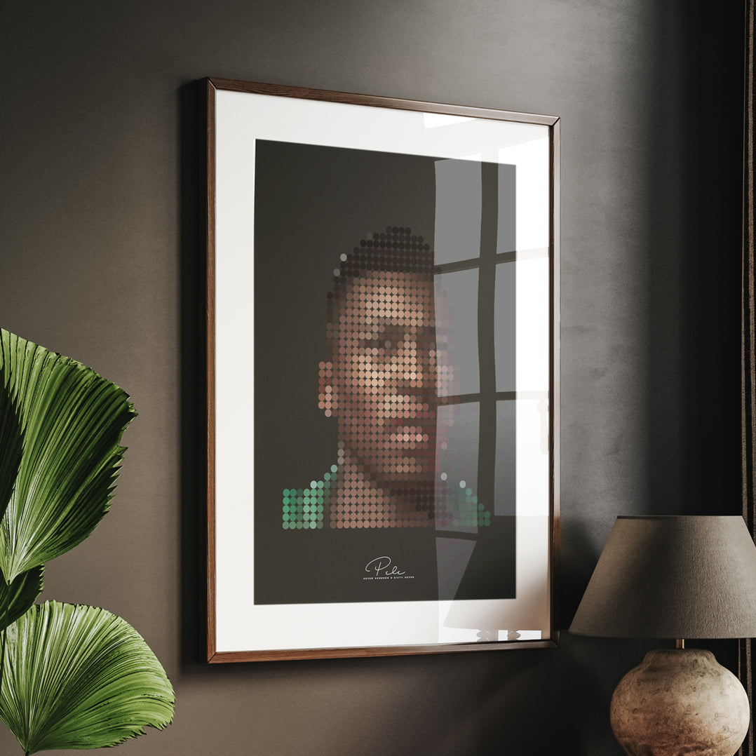 Pele Portrait: 767 Goals | Infographic artwork | Gift for football fans ...